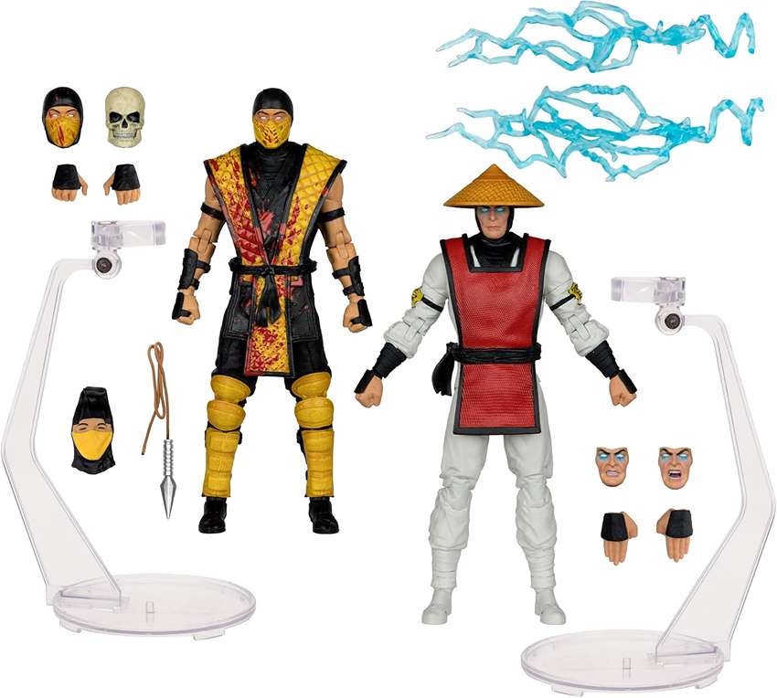 Mortal Kombat Klassic Wave 2 Scorpion vs Raiden Deluxe 7 Inch Action ...